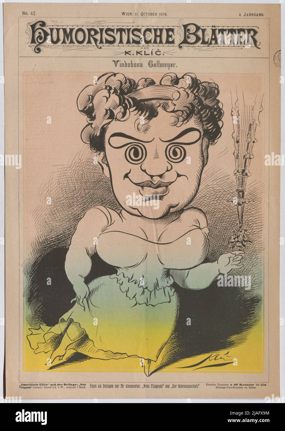 Vindobona Gallmeyer ". Josefine Gallmeyer in the play" Vindobona ...