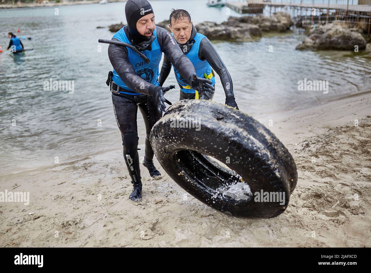 May 28, 2022, Palermo, Sicily, Italy: Arcadia Apnea Sports Association ...
