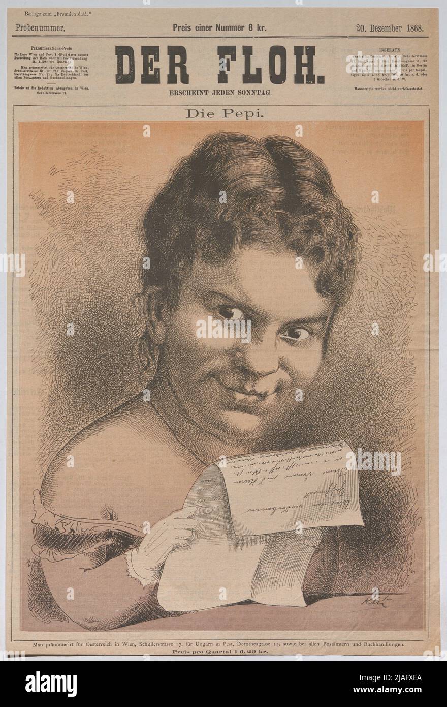 The Pepi ". Josefine Gallmeyer; The Pepi (title page of" Der Floh ...