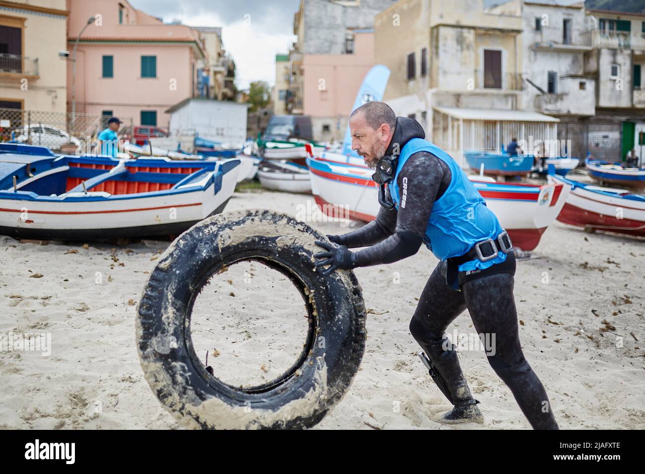 May 28, 2022, Palermo, Sicily, Italy: Arcadia Apnea Sports Association ...