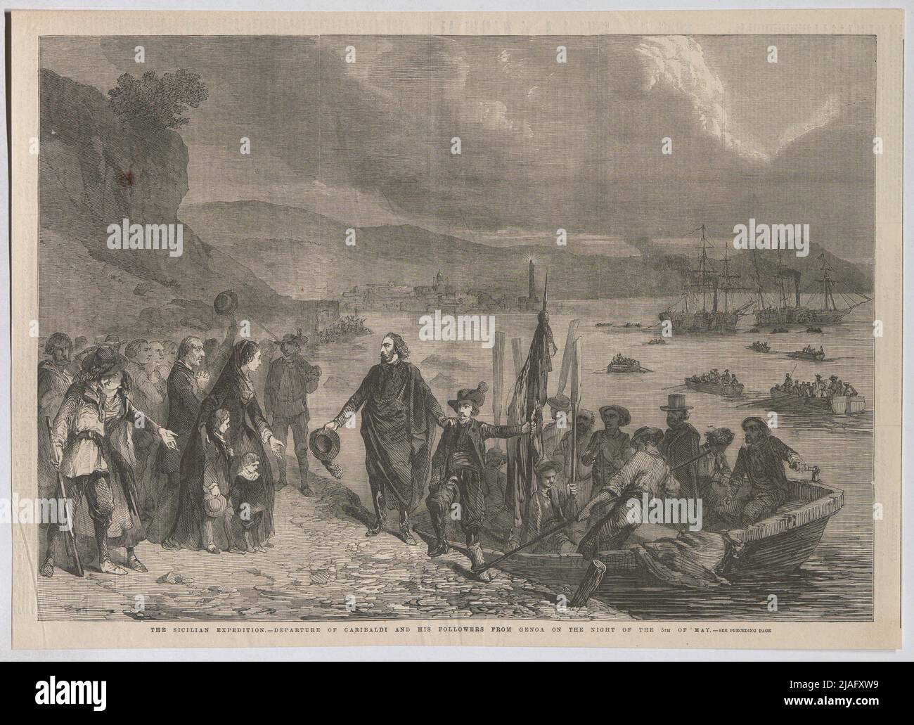 The Sicilian Expedition. - Departure of Garibaldi and his followers ...