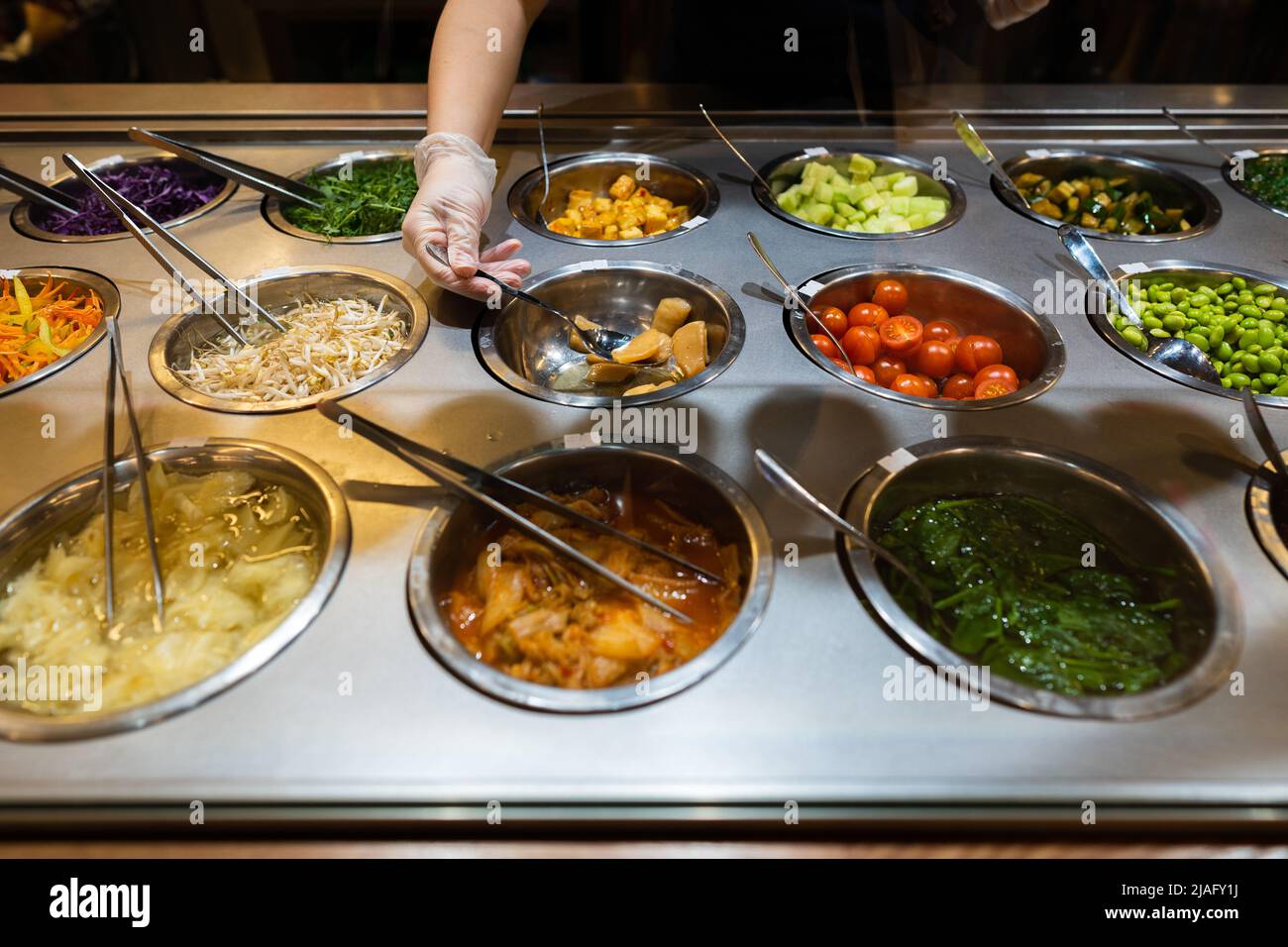 Food buffet in a restaurant close up Stock Photo - Alamy