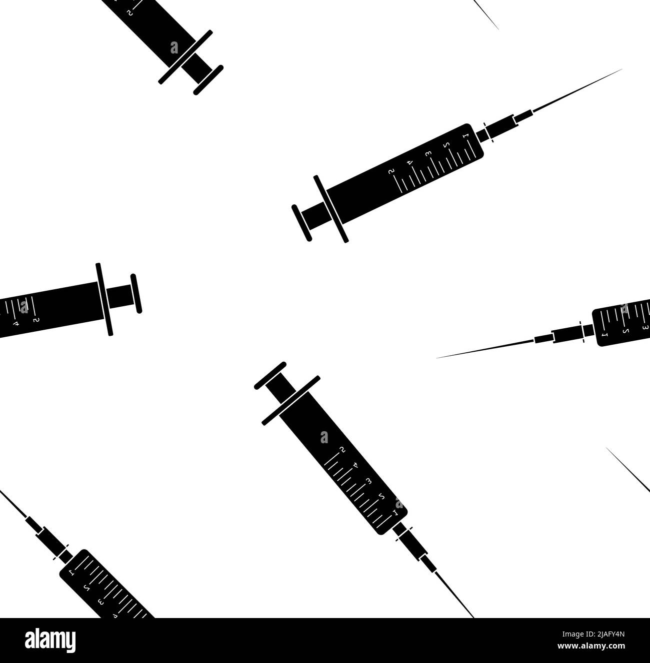 Vector seamless pattern of flat syringe isolated on white background ...
