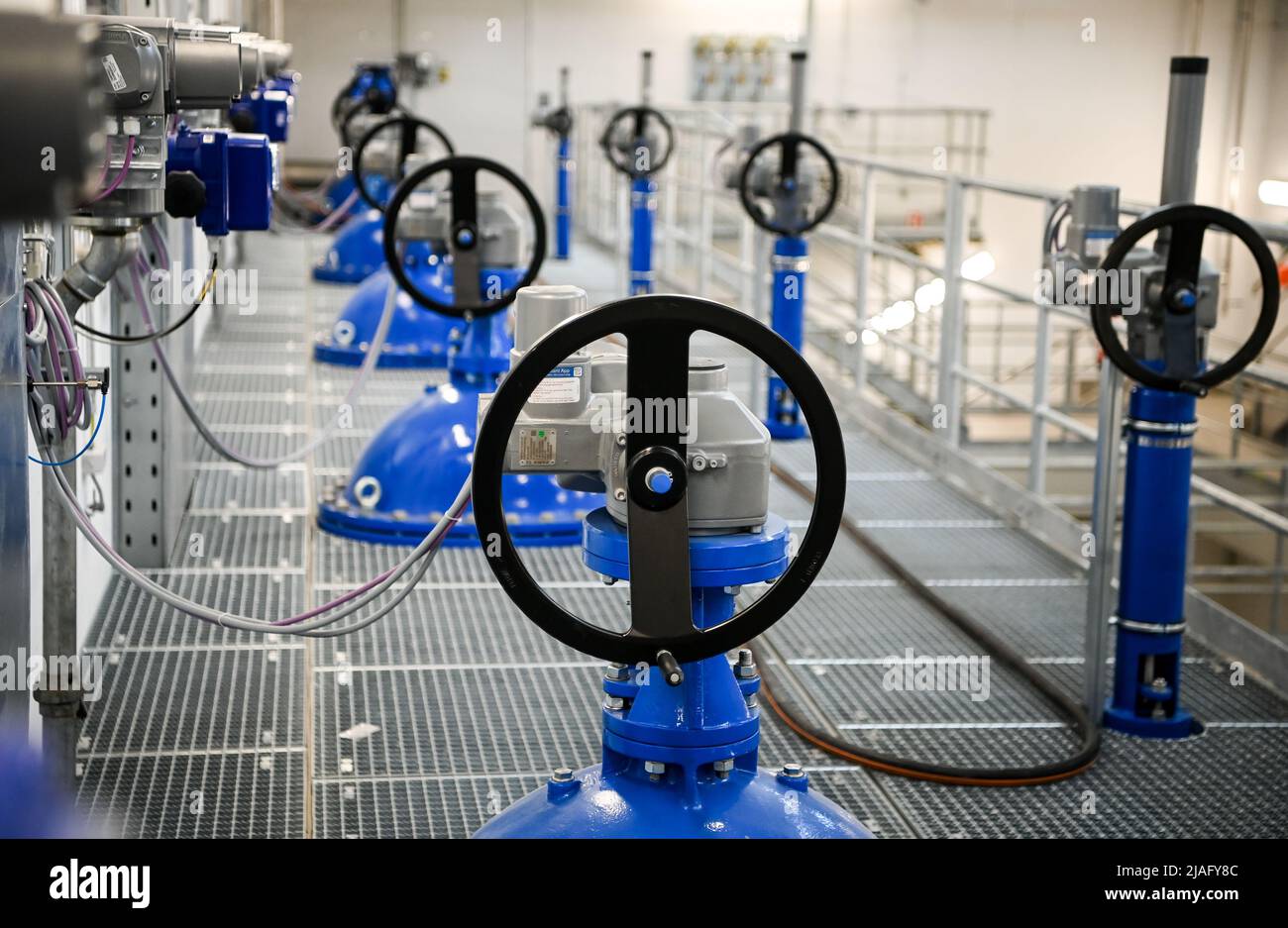 Berlin, Germany. 30th May, 2022. So-called pump gate valves and parts ...