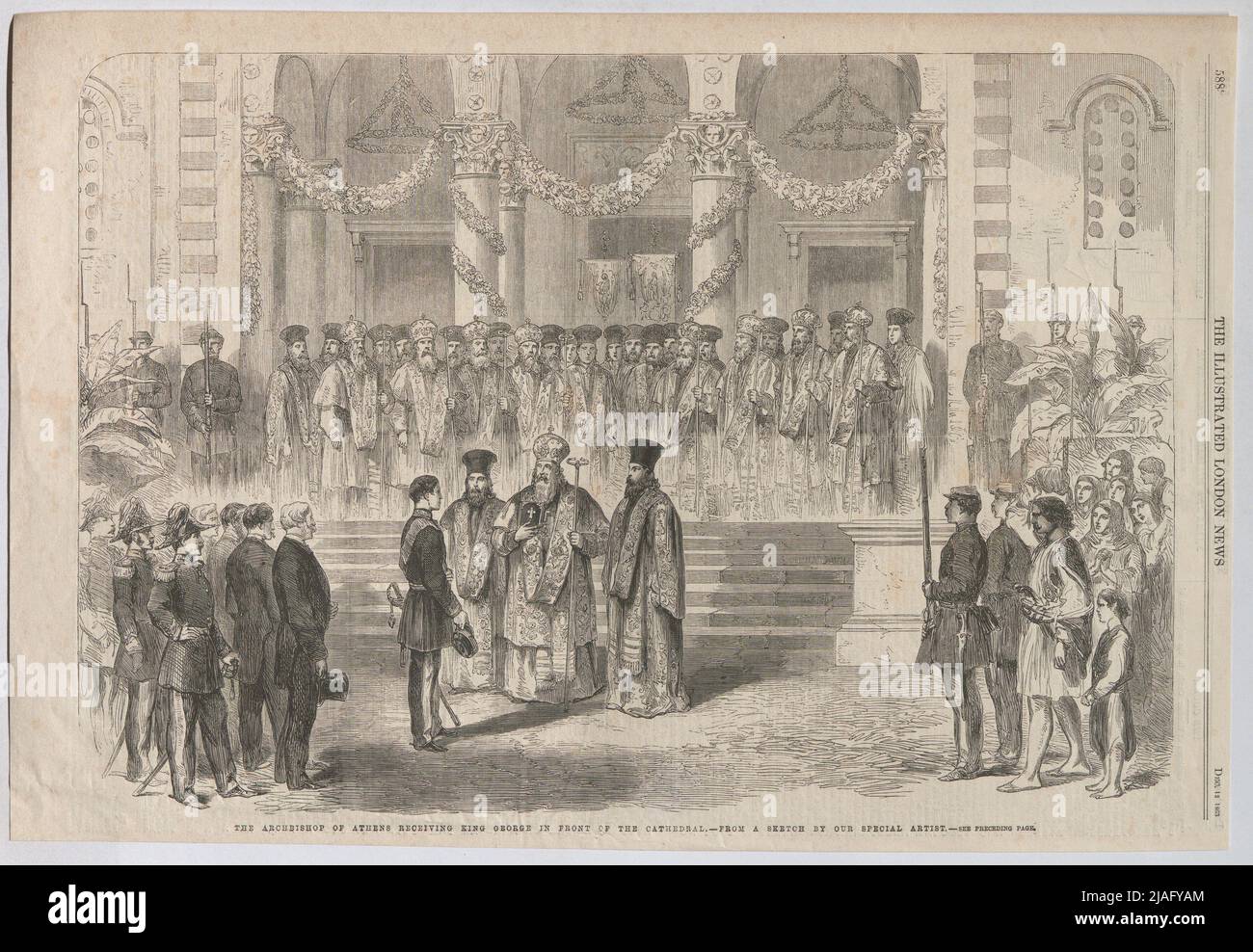 The Archbishop of Athens Receiving King George in Front of the ...