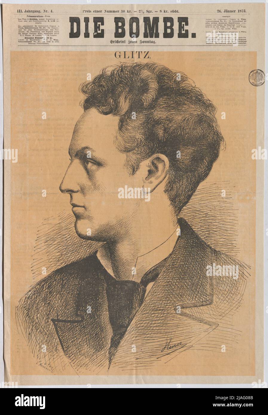 Glitz ". Glitz, actor (title page of" Die Bomb "). Carl Angerer (1838 ...
