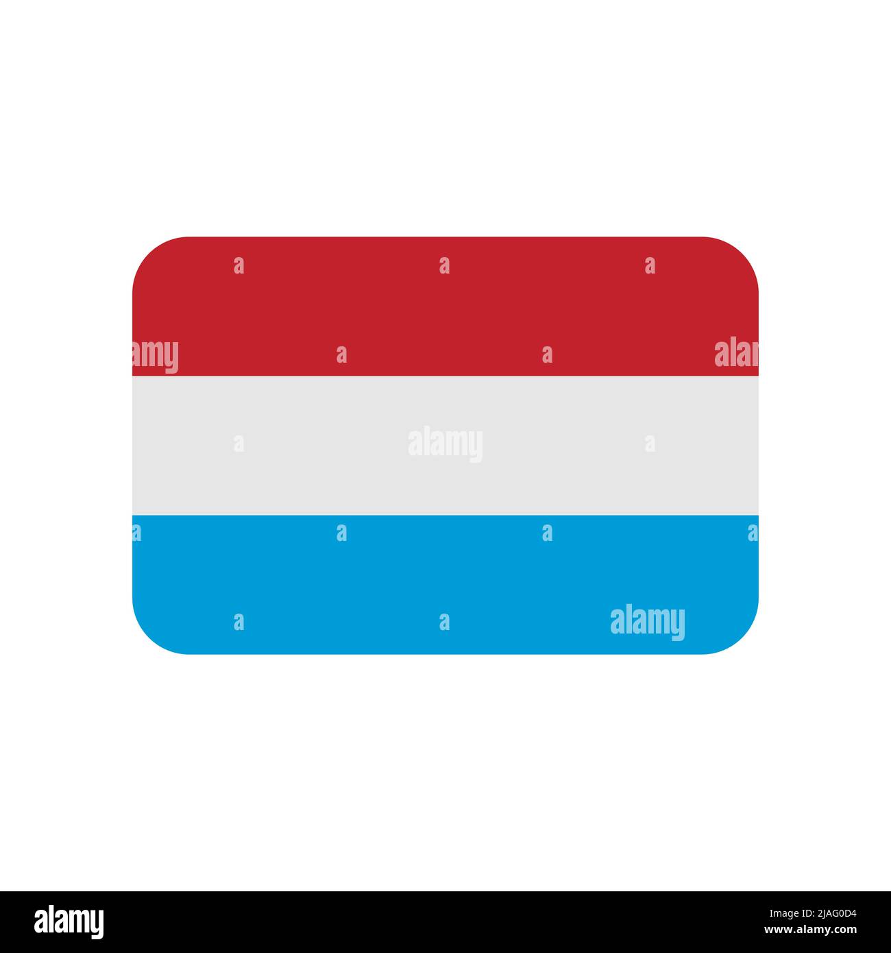 Luxembourg flag vector icon on white background Stock Vector Image ...