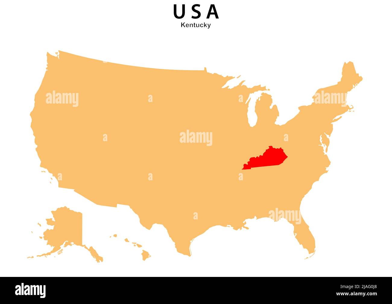 Kentucky state map hi-res stock photography and images - Alamy
