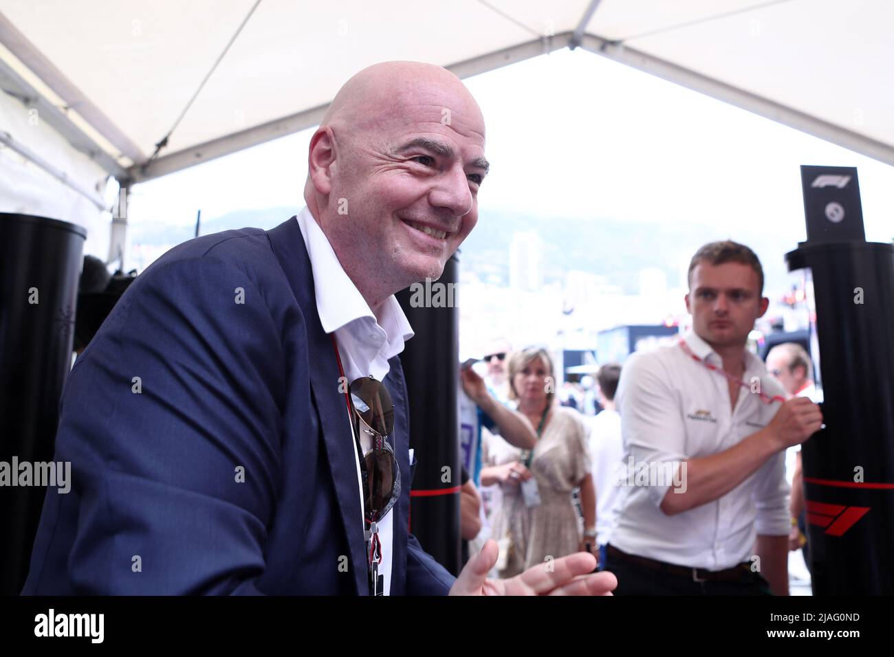 FIFA president Gianni Infantino looks on before the F1 Grand Prix of ...