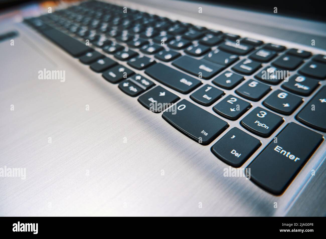 Modern laptop keyboard close up Stock Photo - Alamy