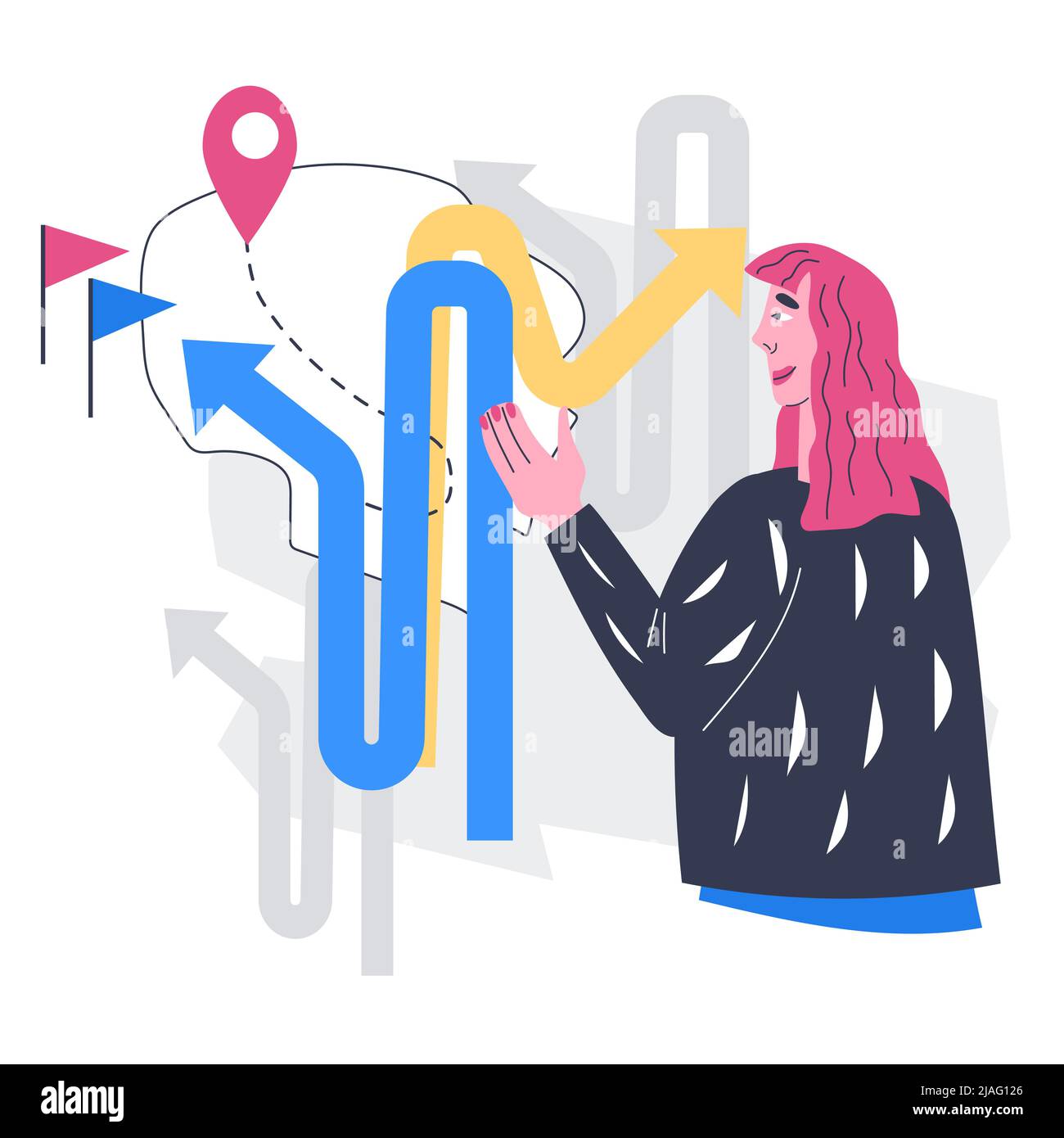 Professional way and career choice concept. Professional and business ...