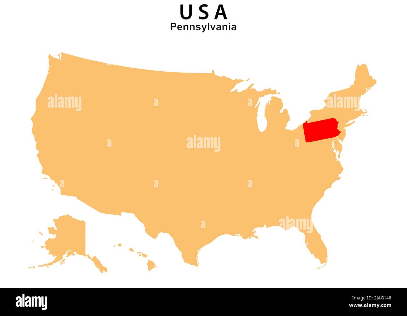 Pennsylvania state vector vectors hi-res stock photography and images ...