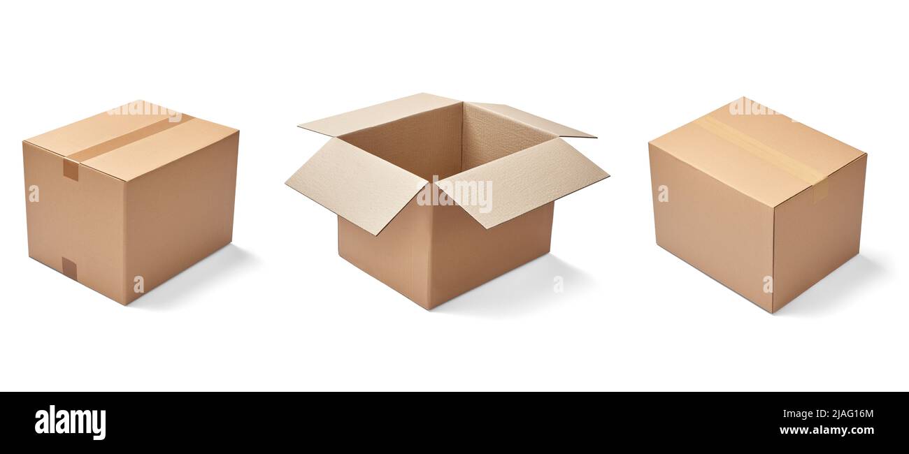 box package delivery cardboard carton Stock Photo - Alamy