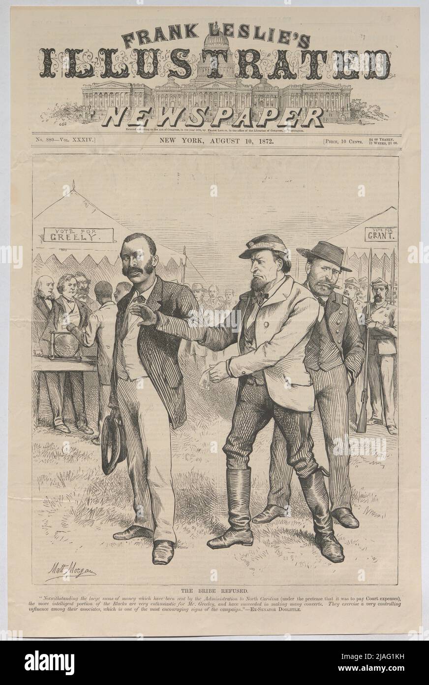 The Bribe Refused ". Ulysses S. Grant, ex-Senator Doolittle, Horace ...
