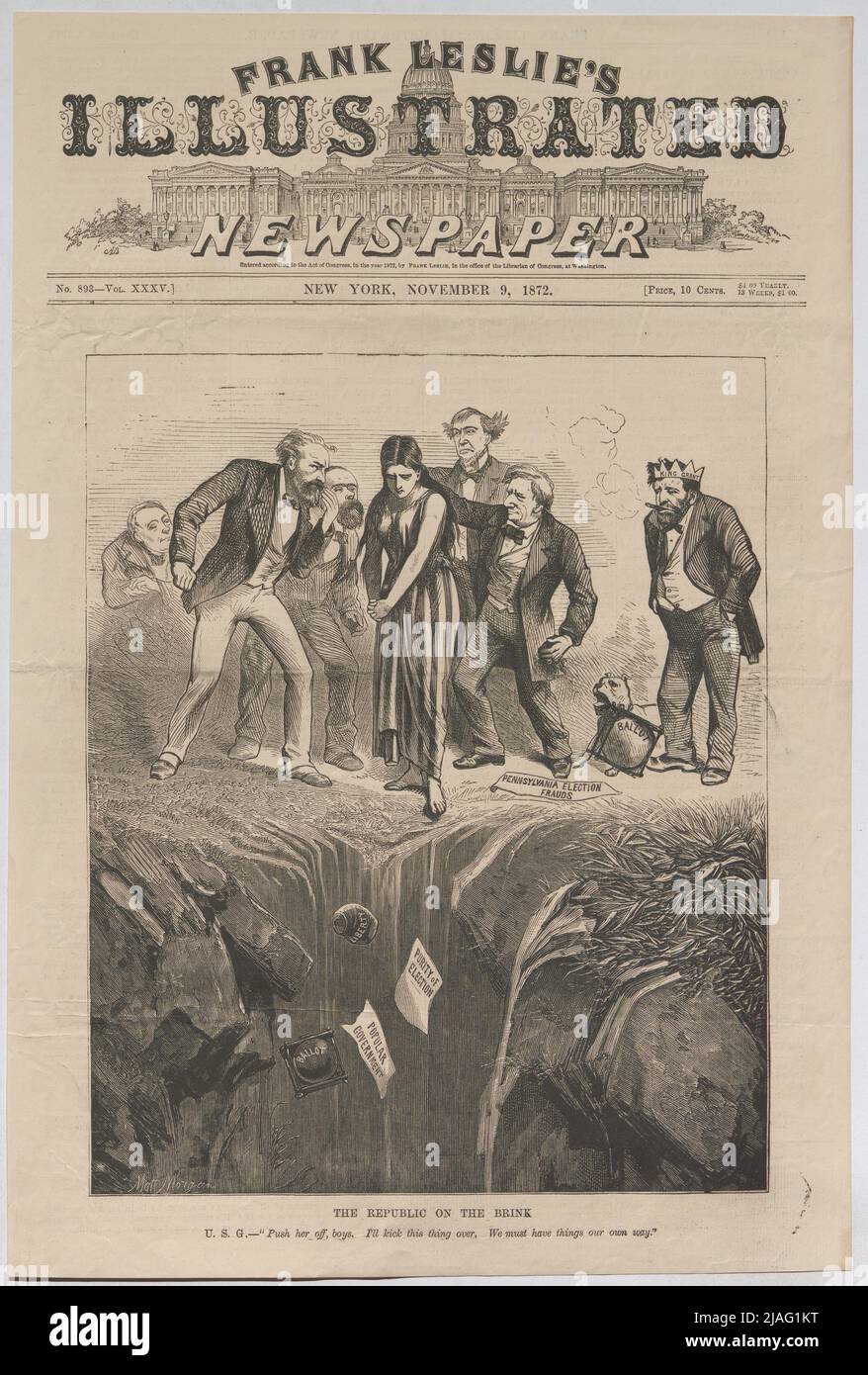 THE REPUBLIC ON THE BRINK". Ulysses S. Grant; die Republik am Rande des ...