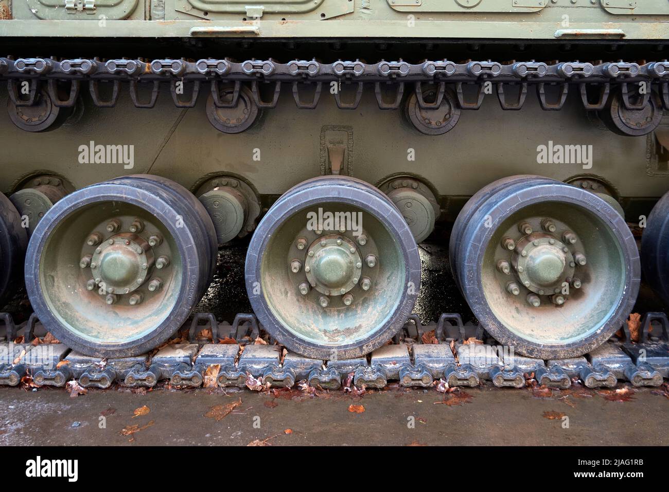 Military tank tracks close up view Stock Photo - Alamy