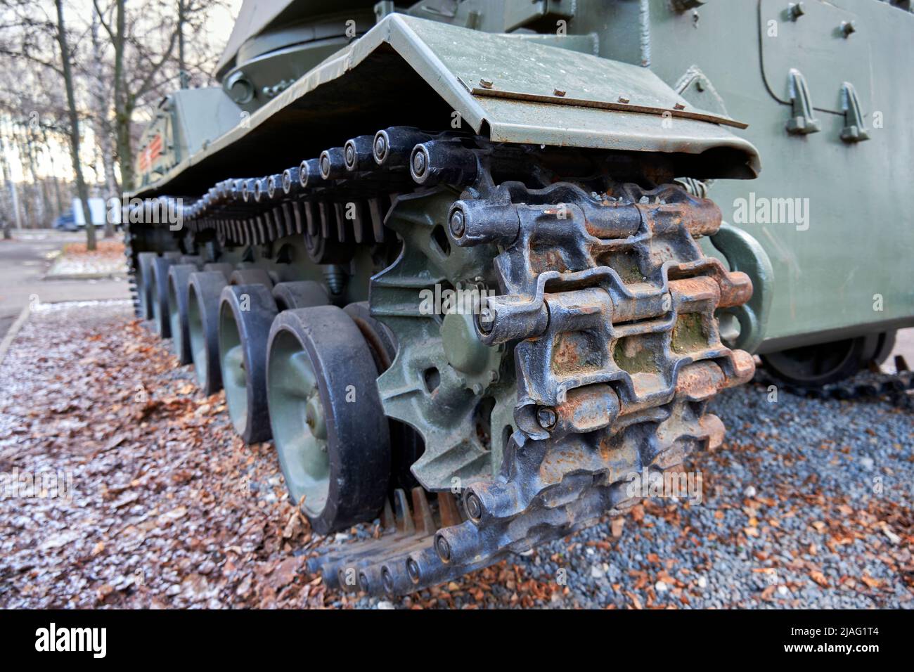 Military tank tracks close up view Stock Photo - Alamy