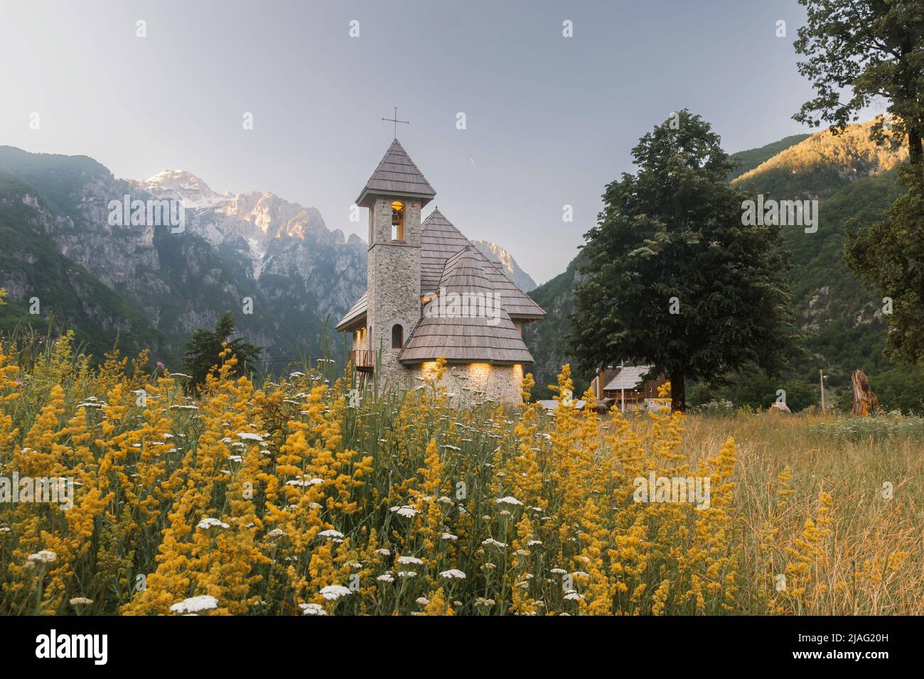 Catholic Church, Thethi village, Thethi valley, Albania Stock Photo - Alamy