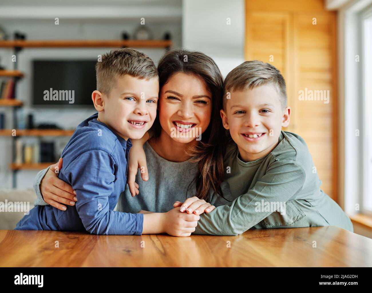 child boy son mother portrait love happy family care childhood parent kid hug woman happiness ...