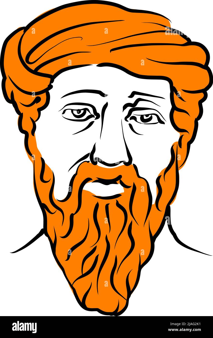 Pythagoras Bust Drawing Easy