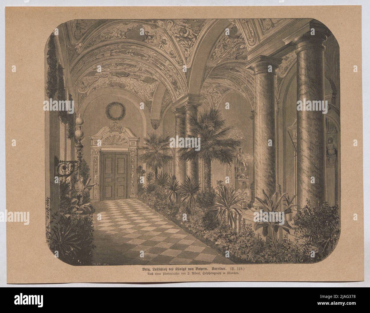 Mountain, pleasure of the king of Bavaria. Corridor. ". Berg, pleasure ...
