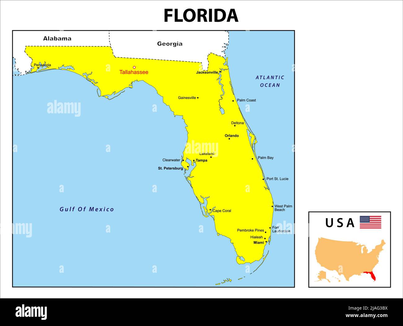 Miami florida keys map hi-res stock photography and images - Alamy