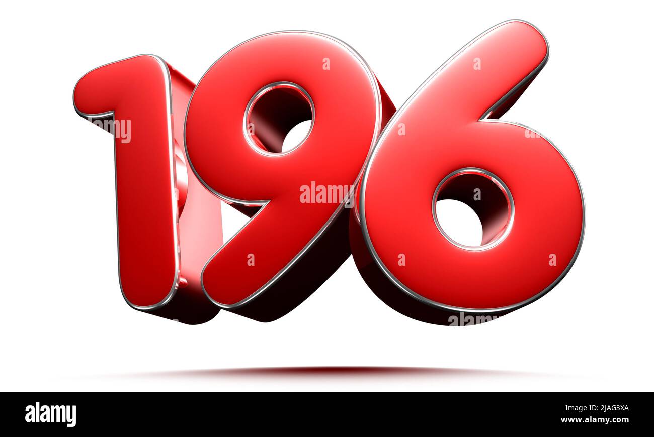 3d number 196 hi-res stock photography and images - Alamy