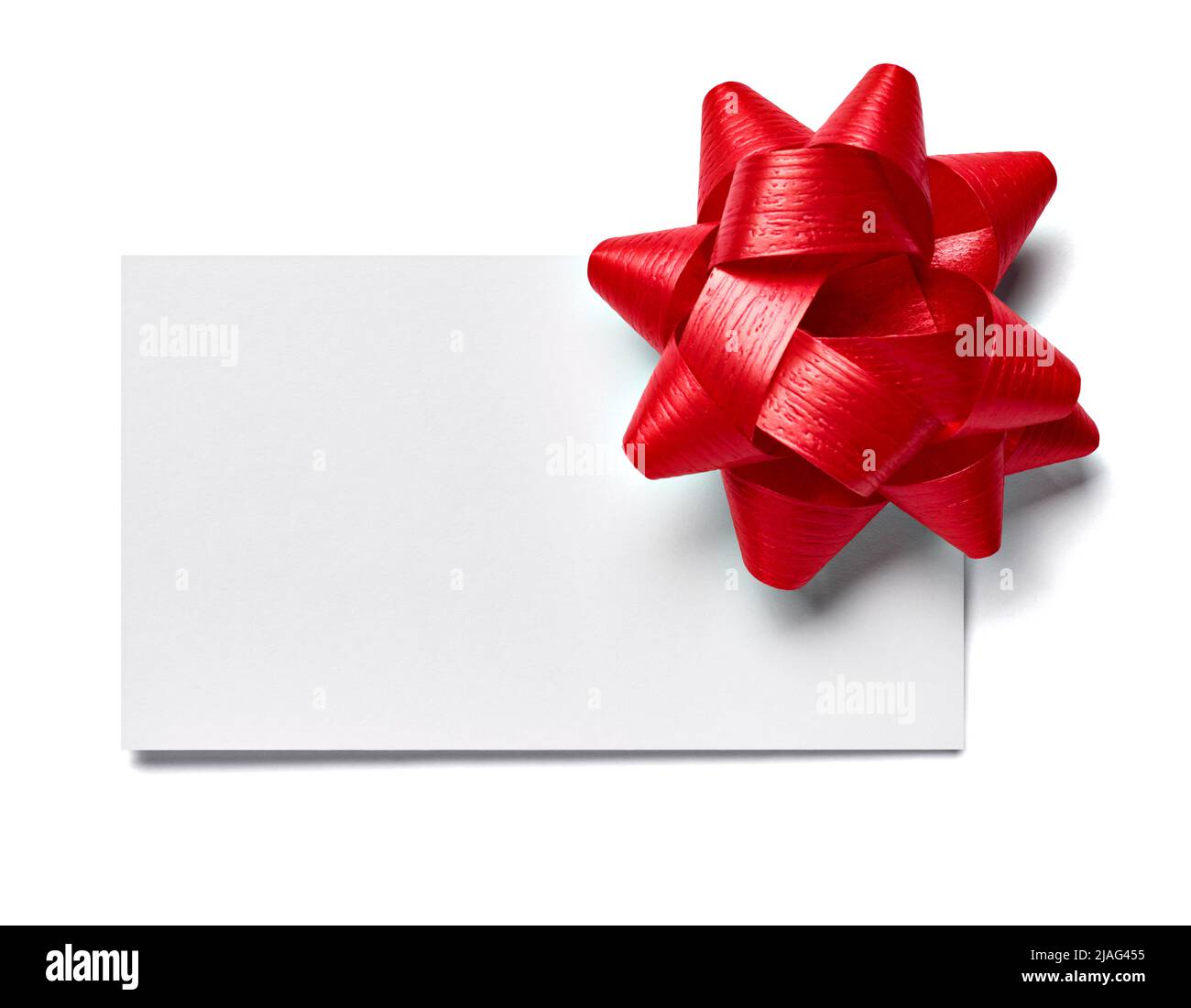note greeting card red ribbon Stock Photo - Alamy