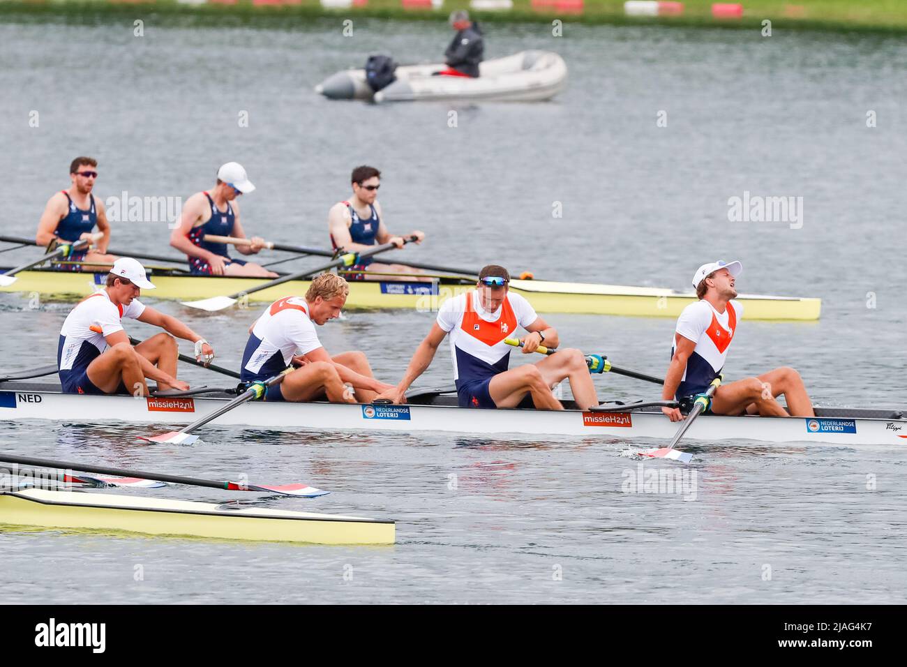 BELGRADE, SERBIA - MAY 29: Ralf Rienk of the Netherlands, Mick Makker ...