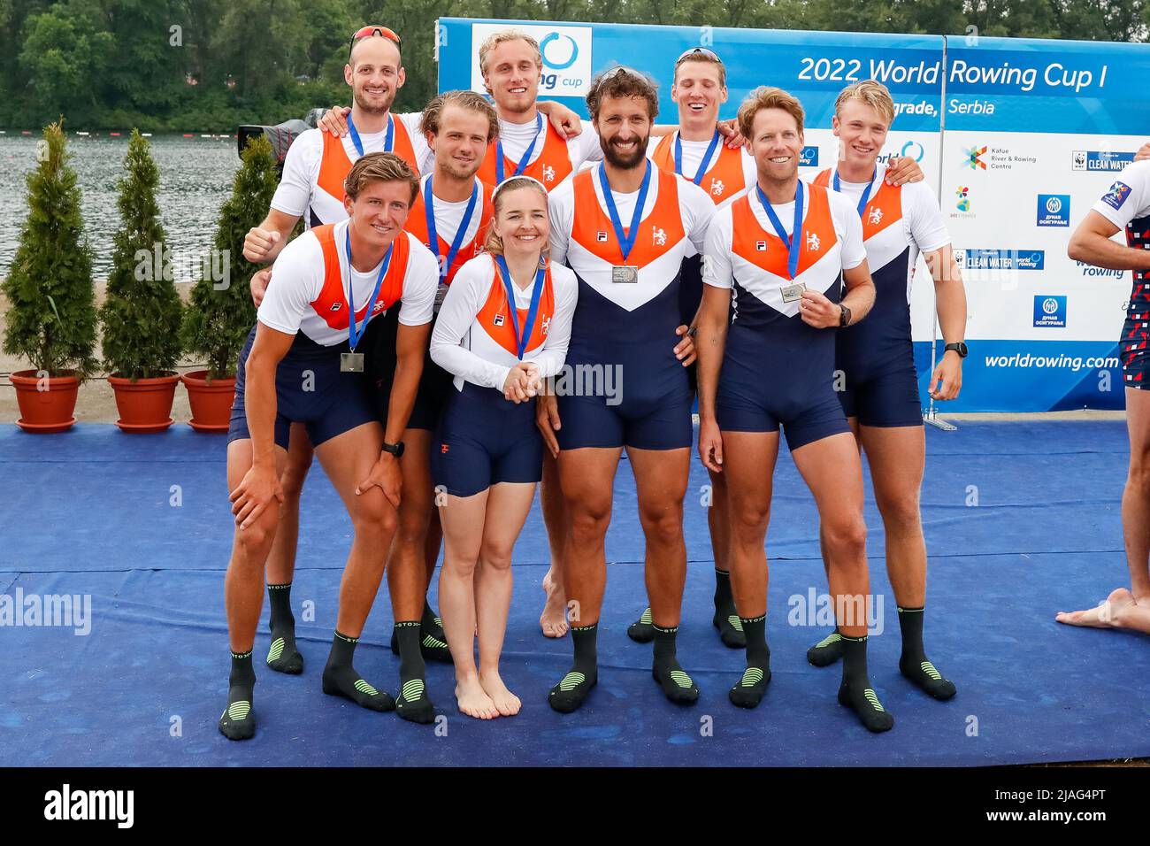 BELGRADE, SERBIA - MAY 29: Bjorn Van Den Ende, Rik Rienks, Ralf Rienks ...