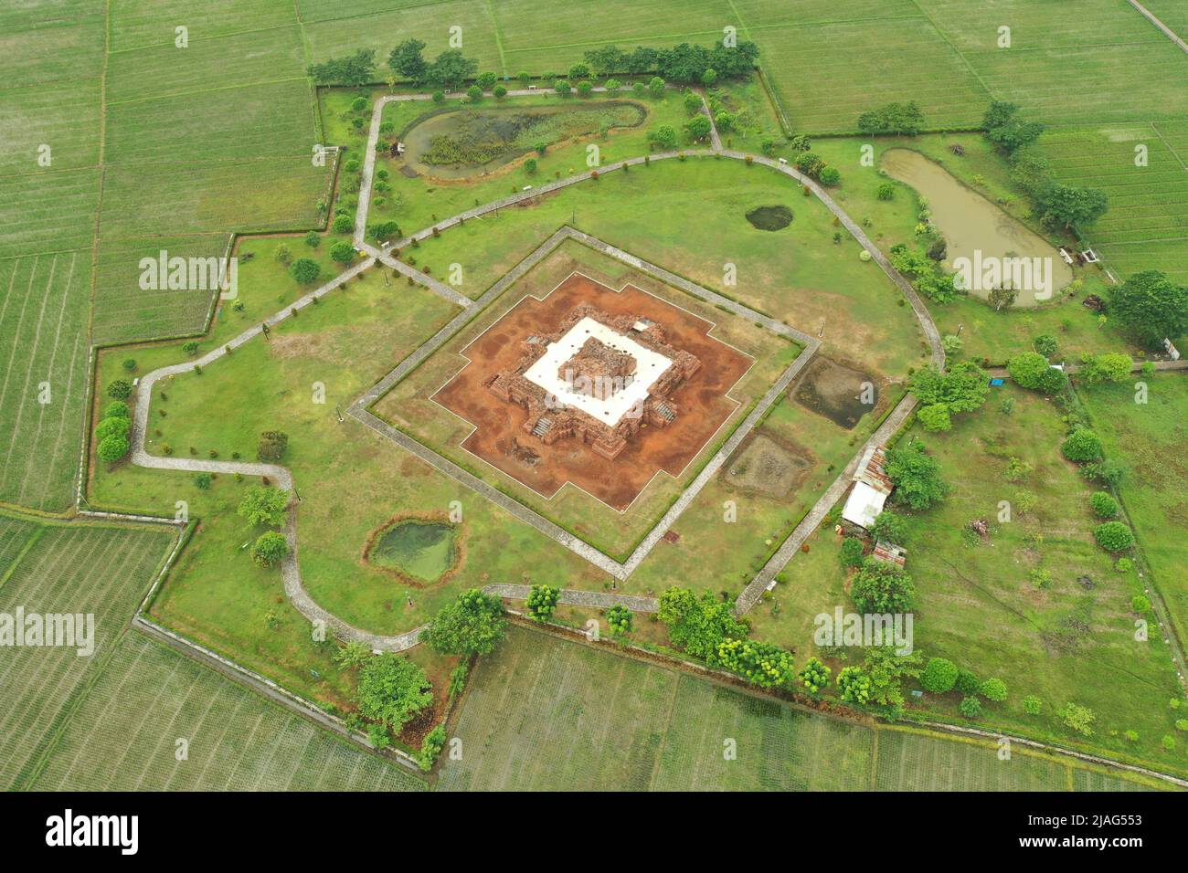 Old Buddhist Kingdom of Batujaya at Citarum river bank, at Karawang ...