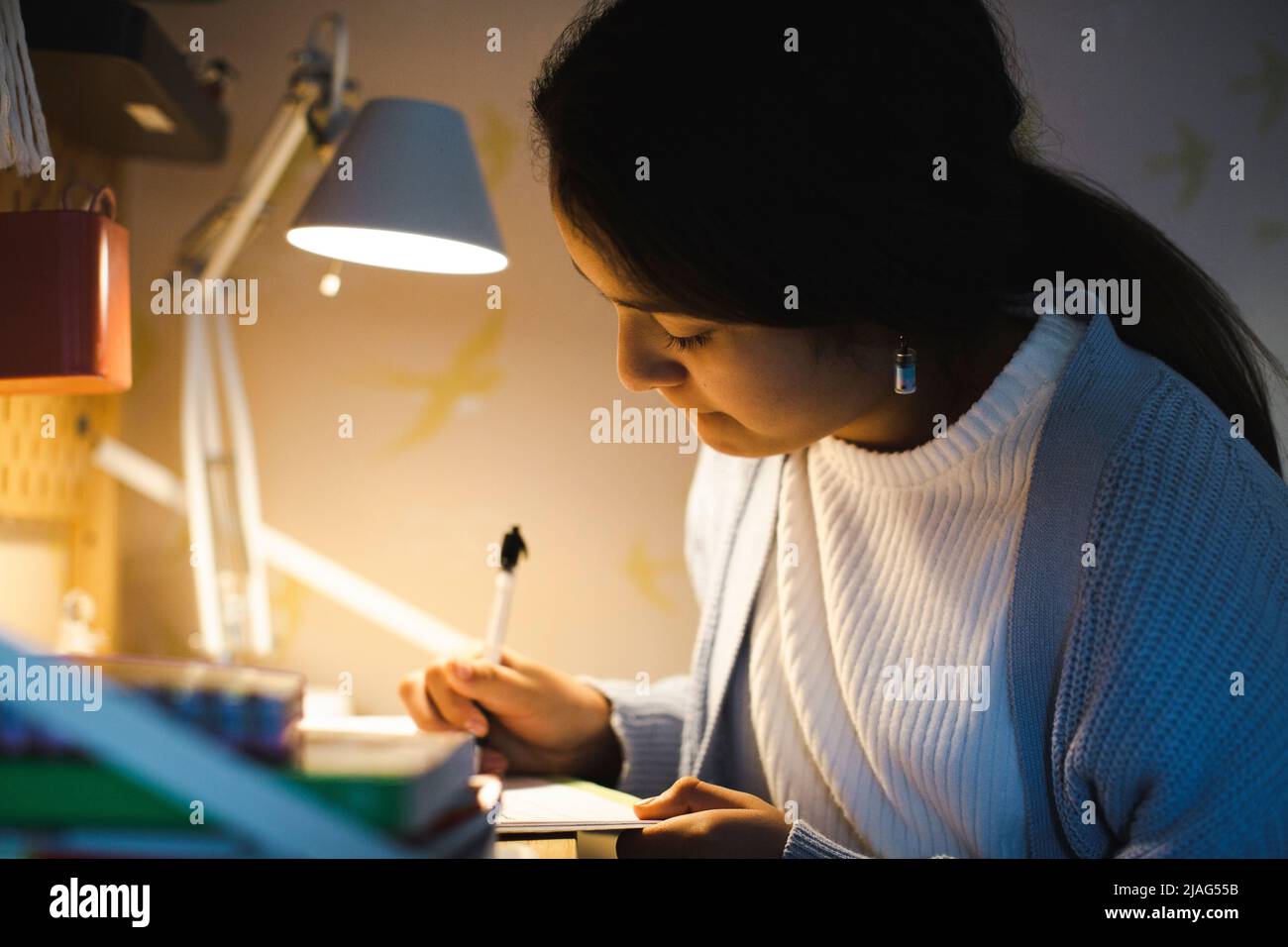 Illuminated desk lamp hi-res stock photography and images - Alamy