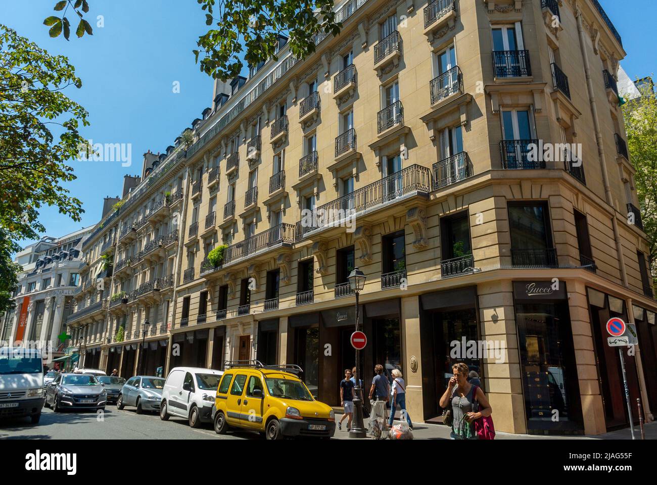 Paris, France, Street Scenes, Luxury Shop Fronts, Gucci, in the Marais ...