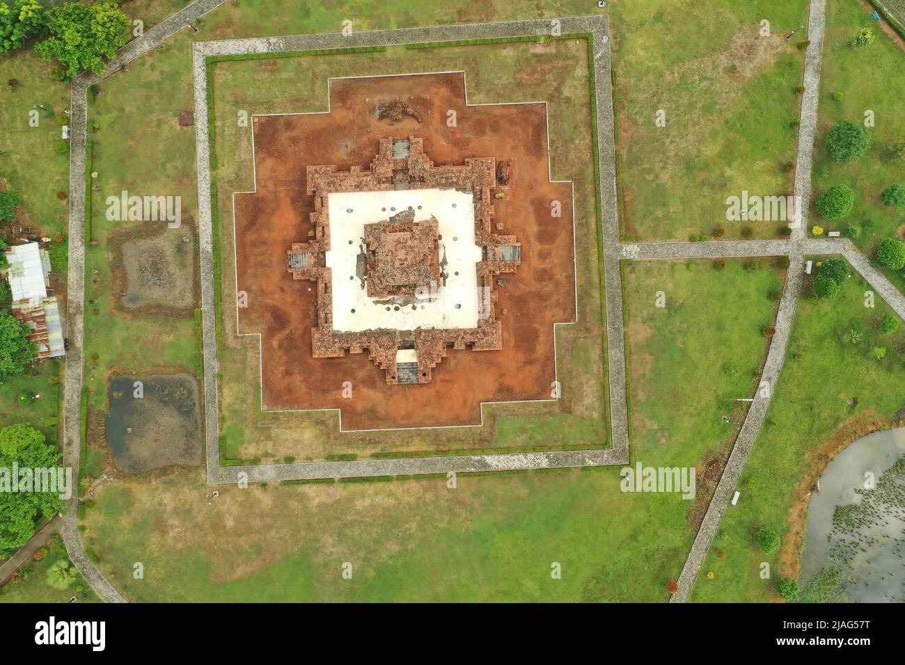 Old Buddhist Kingdom of Batujaya at Citarum river bank, at Karawang ...