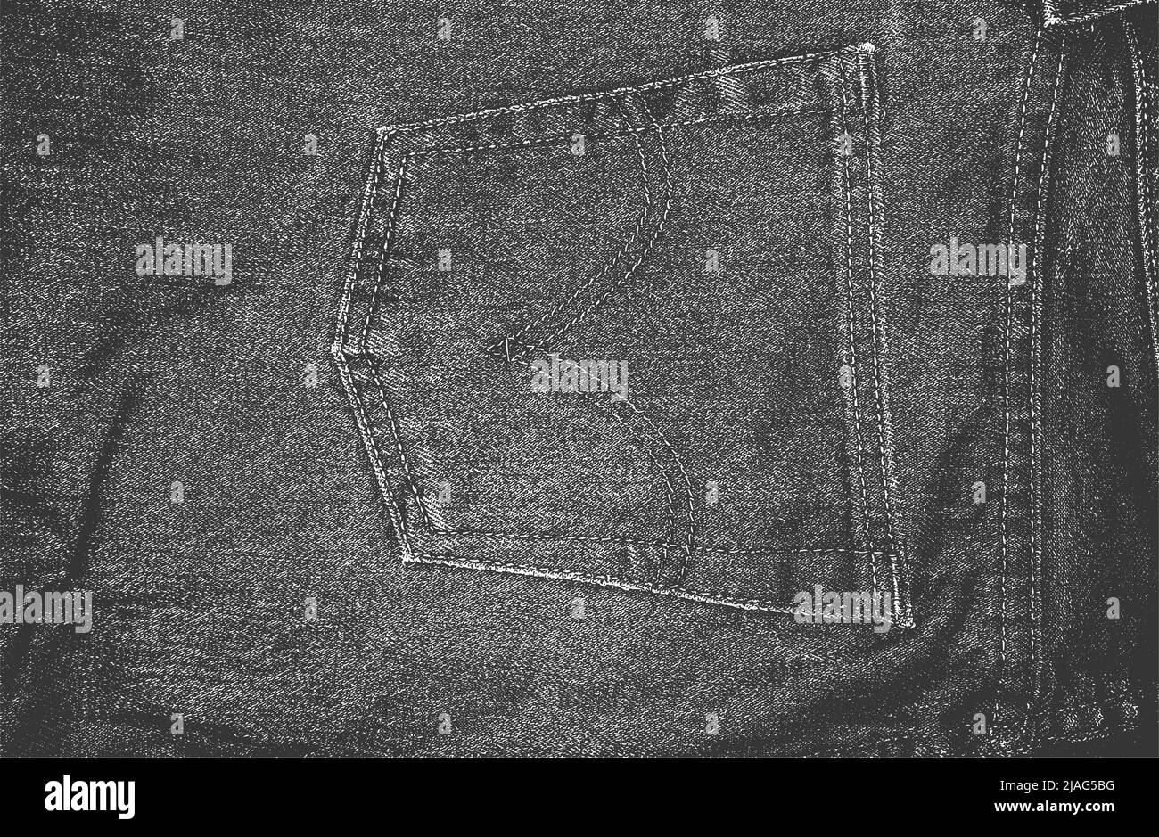 Distress grunge vector texture of jeans with holes. Black and white ...