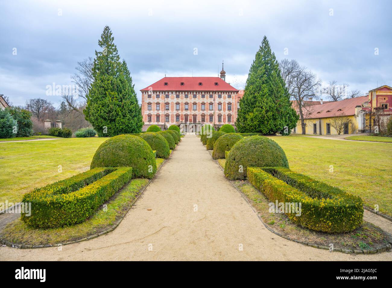 Libochovice Chateau - baroque historical building Stock Photo - Alamy