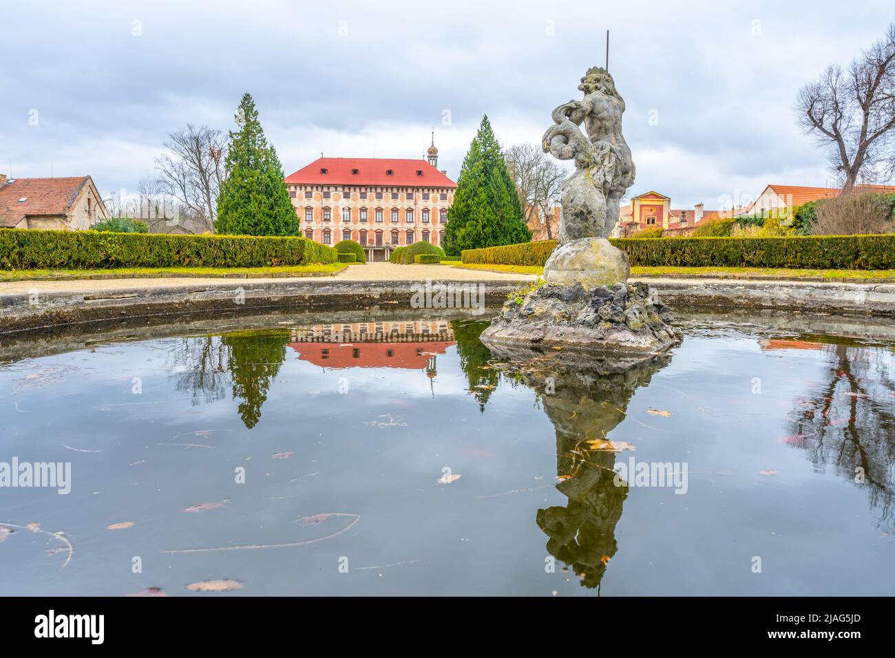 Libochovice Chateau - baroque historical building Stock Photo - Alamy