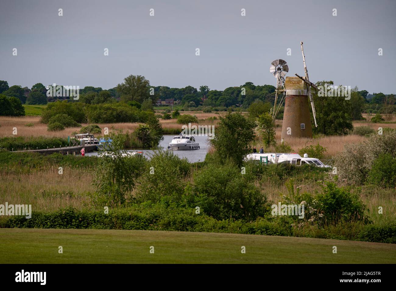 Norfolk Broads Norfolk England May 2022 The River Ant at How Hill on ...