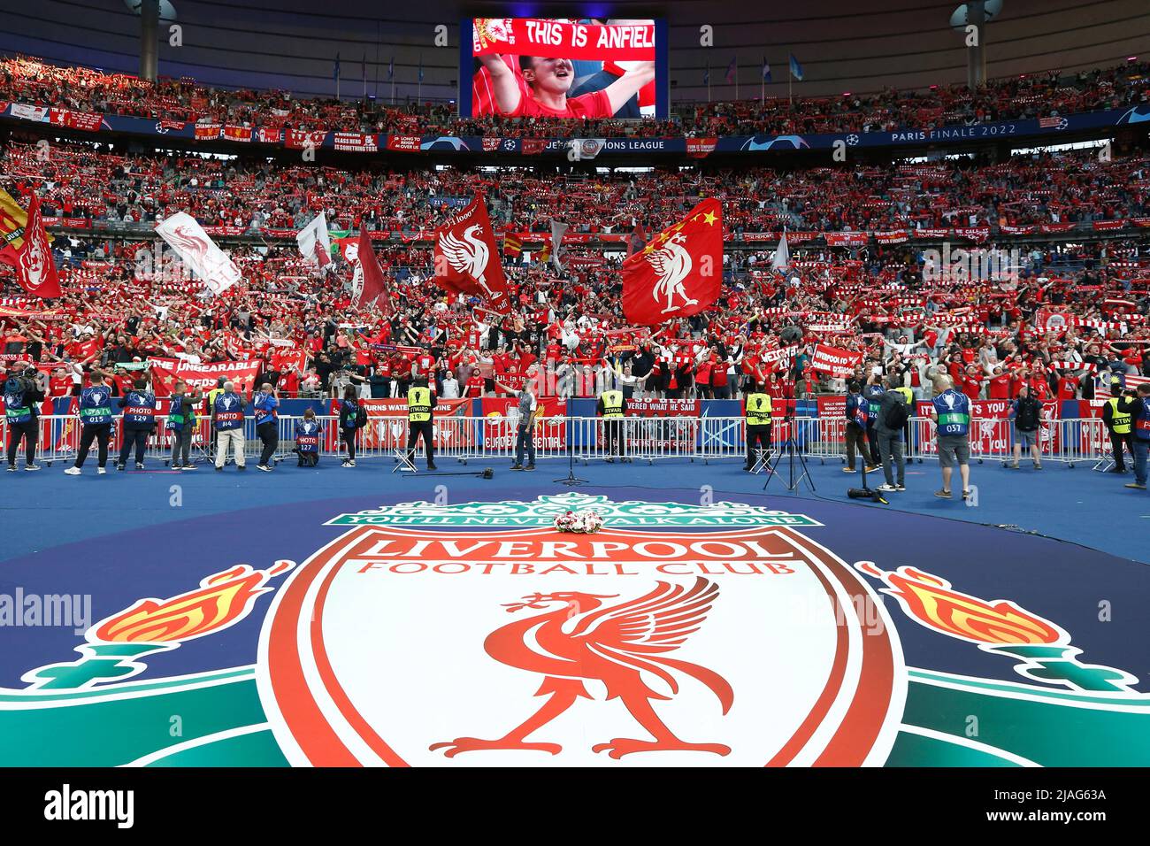 Saint-Denis, France. 28th May, 2022. Liverpool fans Football/Soccer ...