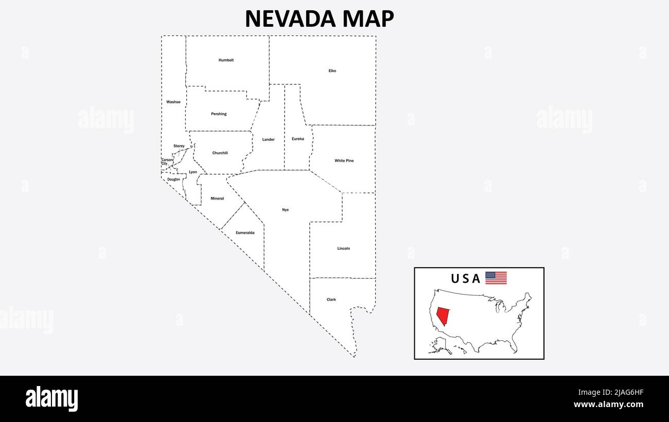 Nevada state illustration Stock Vector Images - Alamy