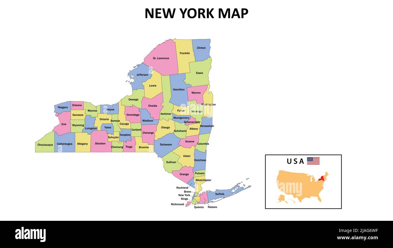 New york albany map Cut Out Stock Images & Pictures - Alamy
