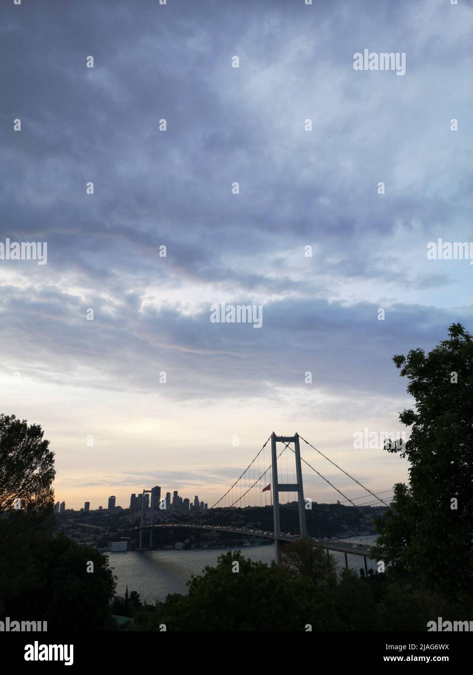 Bosphorus view of Istanbul. View of the Bosphorus from Nakkastepe Park ...