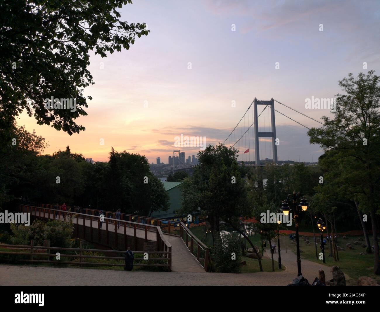 Bosphorus view of Istanbul. View of the Bosphorus from Nakkastepe Park ...