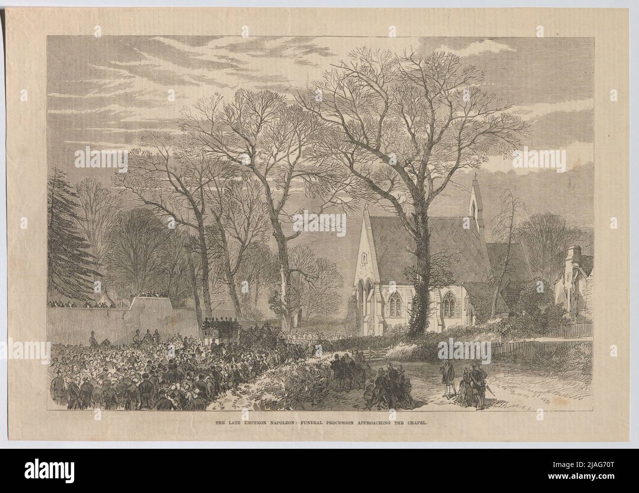 The Late Emperor Napoleon: Funeral Procession Approaching the Chapel ...
