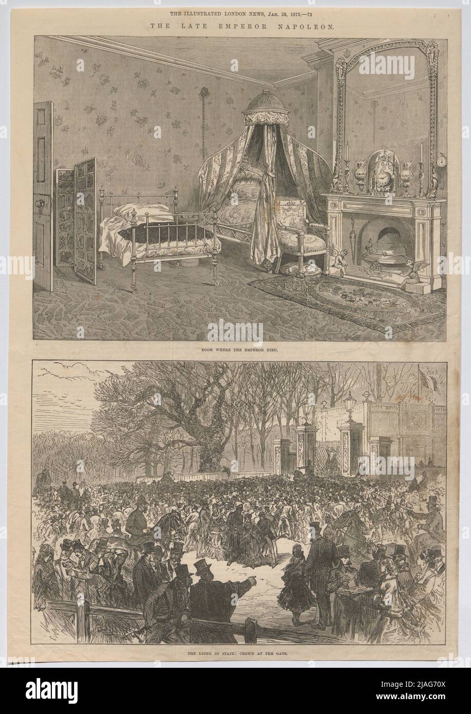 The Late Emperor Napoleon. Room where the Emperor Died. The lying in ...