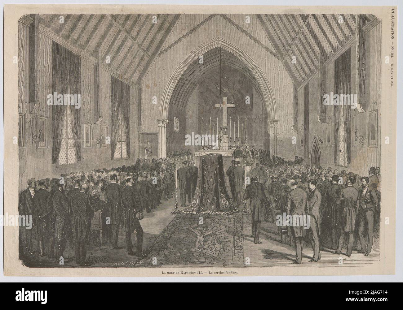 The death of Napoleon III. - The funeral service. ". Totenfeier für ...