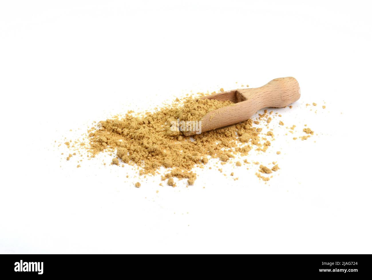 Dry ginger powder isolated on white background. Pile of dry ginger ...
