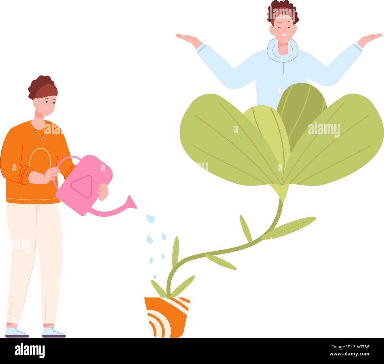 Self support growth. Help in implementation inner potential, water ...