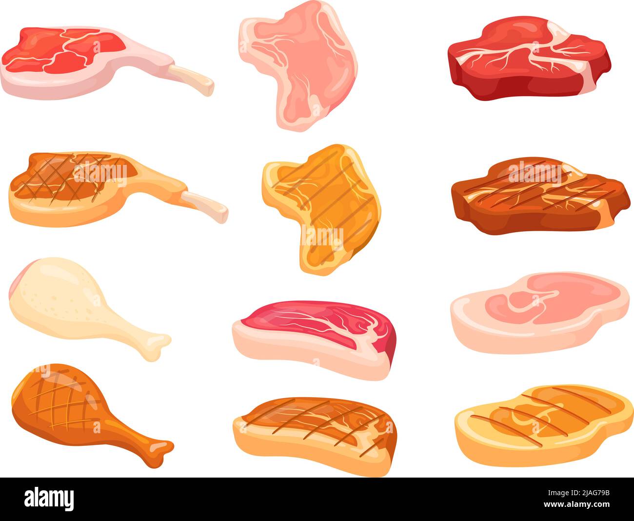 Cartoon Cooked Meat