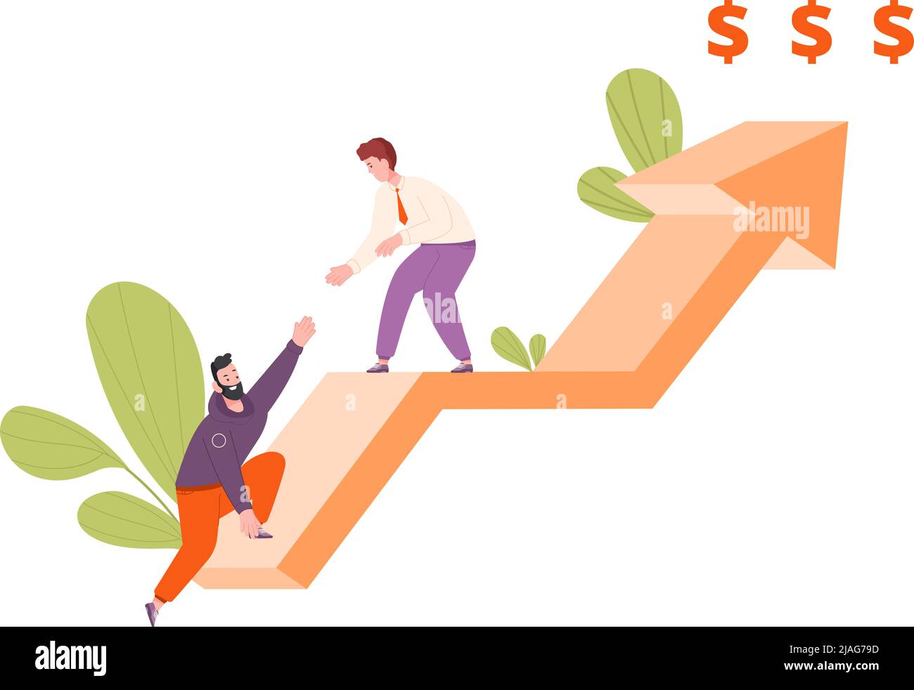 Focused helping customers. Leader help motivation be successful journey ...